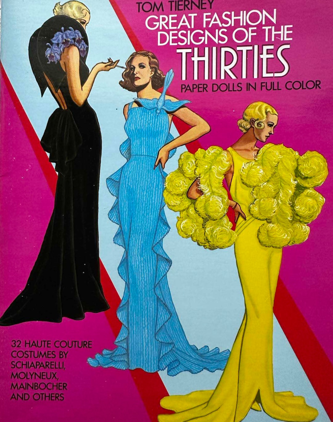 1984 PAPER DOLLS THIRTIES 30's Great Fashion Designs by Tom Tierney 32 ...