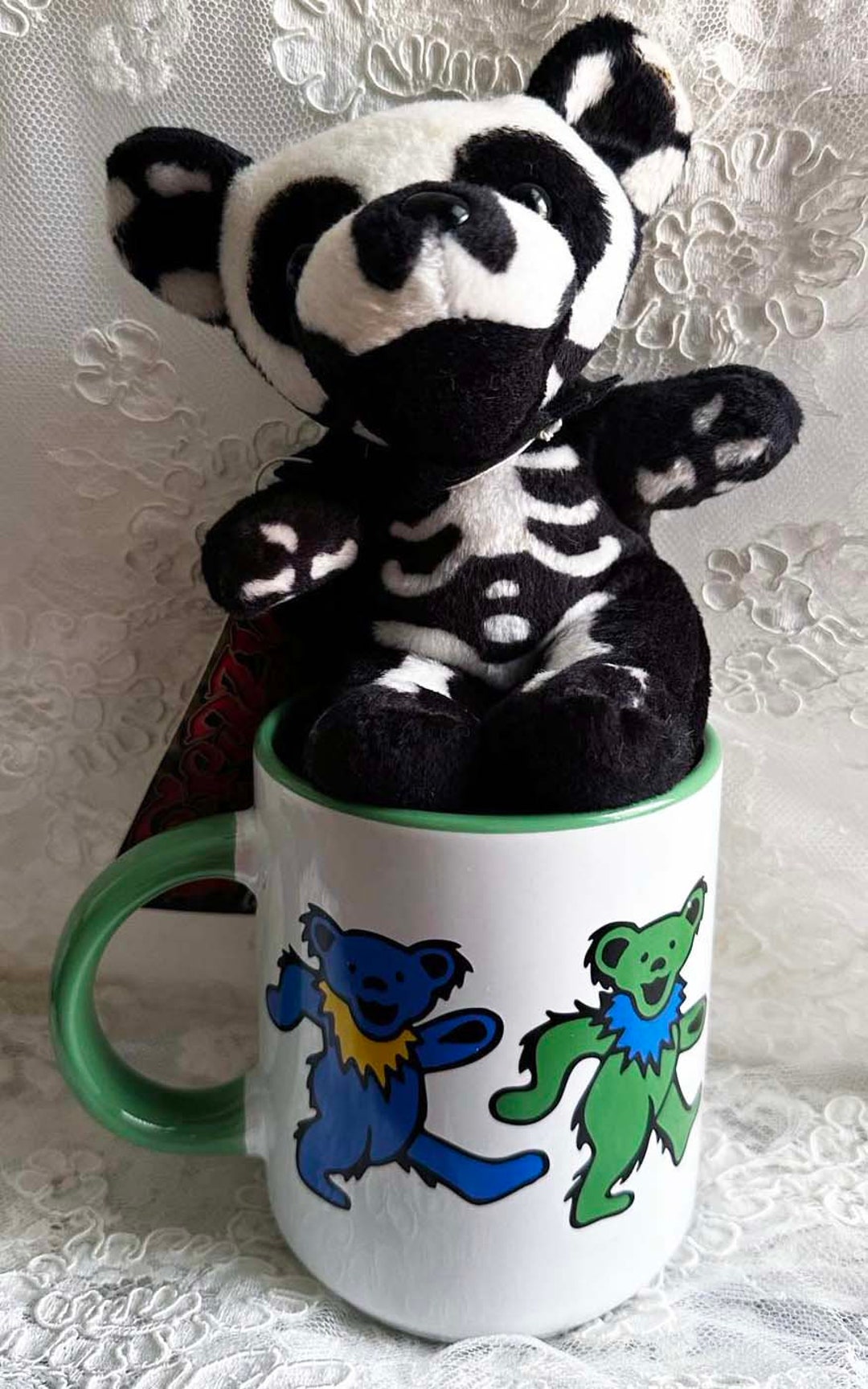 GRATEFUL DEAD SKELETON Liquid Blue Vintage Bean Bag With Tag and Newer ...