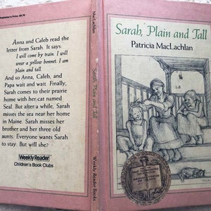 SARAH PLAIN and TALL Hardbound Vintage Book Patricia Maclachlan Harper ...