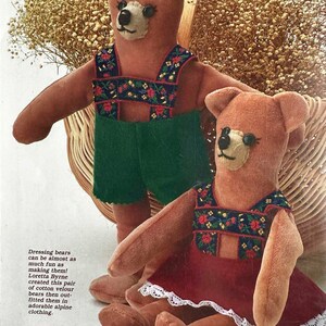 VINTAGE TEDDY BEAR Handcrafts Softbound Book Full Size Patterns Full ...