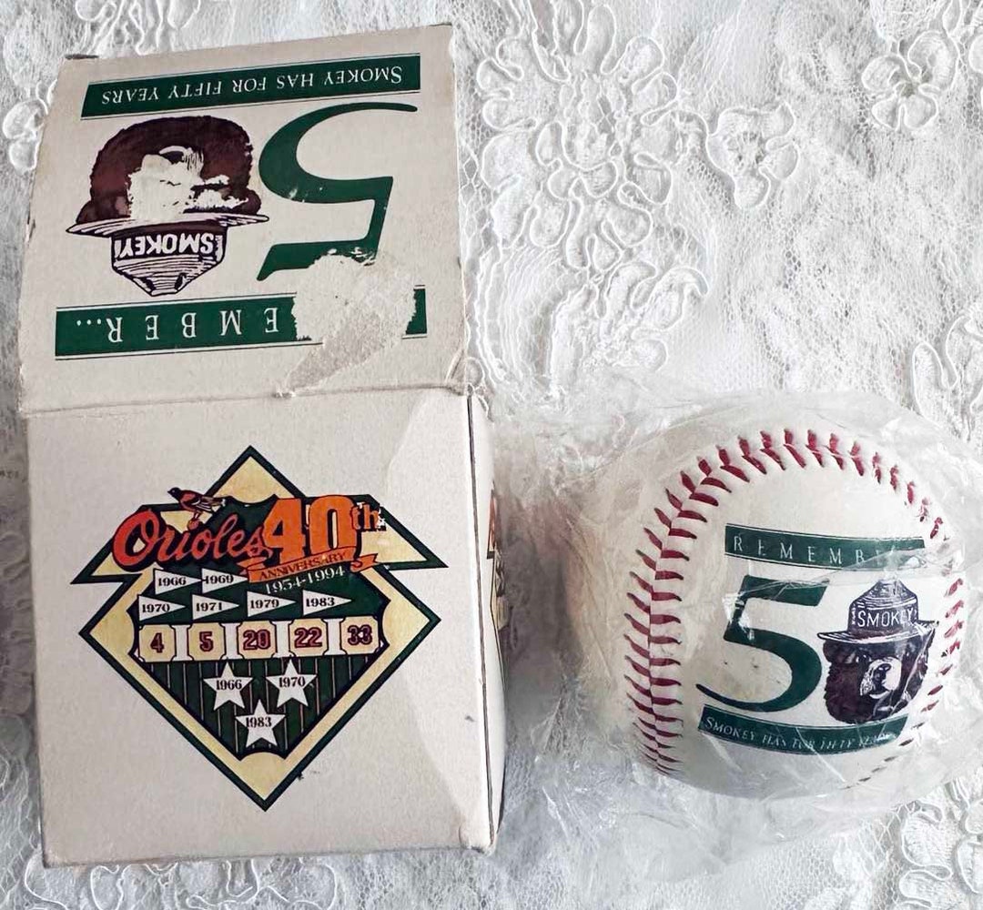 SMOKEY the BEAR Factory Sealed BASEBALL Vintage Remember Smokey Has for ...