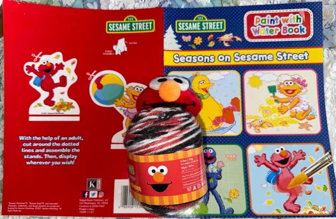 SESAME STREET ELMO Yarn Package for One Hat Wonder With Plush Face A.L ...