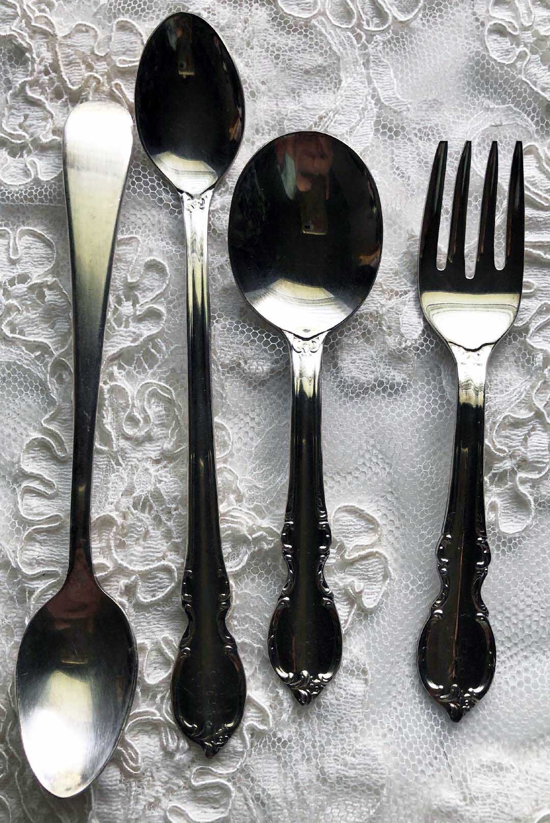 1847 ROGERS Brothers SILVER PLATE Baby Spoon Set Reflection Vintage ...