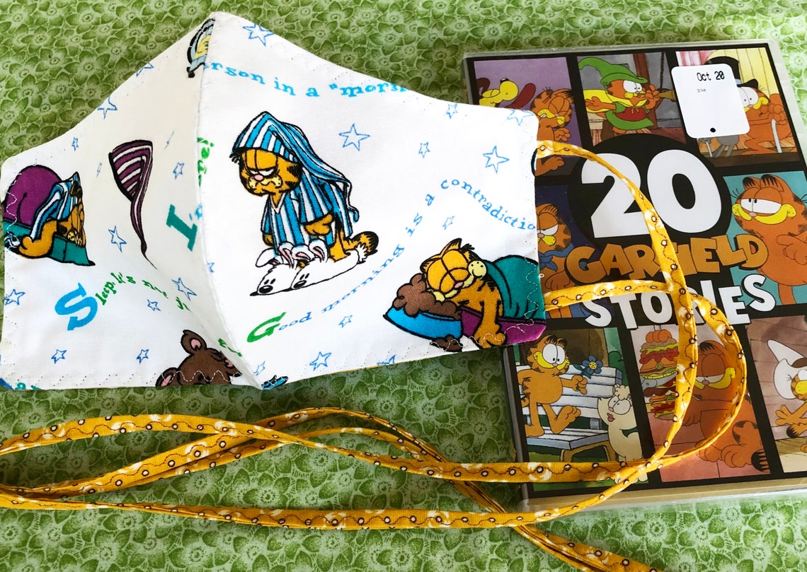 GARFIELD ODIE Adult MASK & D.V.D. Face Covering Fully | Etsy