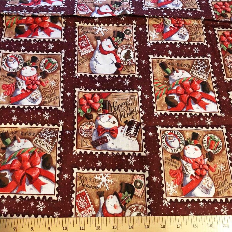 Snowmen Fabric - Etsy