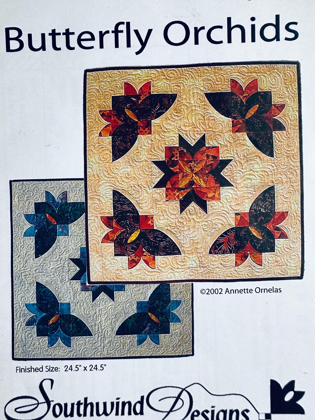 2002 BUTTERFLY ORCHIDS SWD3113 Original Quilt Pattern (not a Download ...