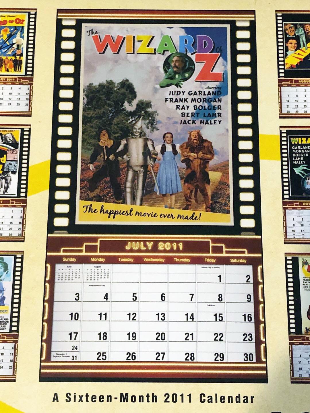 Two Different WIZARD of OZ OLDER Wall Calendars Factory Sealed - Etsy ...