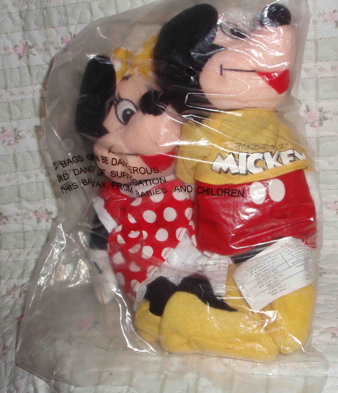 SPIRIT OF MICKEY Minnie & Mickey Bean Bags Factory Sealed Smokefree ...