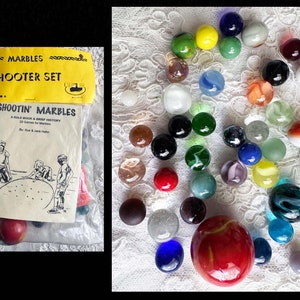 SHOOTIN' MARBLES VINTAGE Game the Marble Man Beautiful Colors! Made ...
