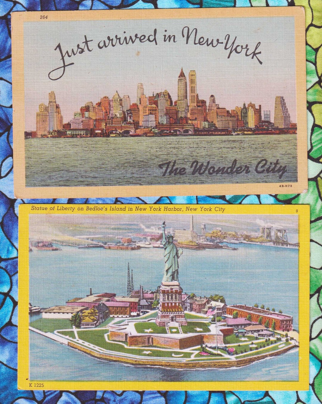 2 VINTAGE NEW YORK 1950s Linen Postcards Just Arrived in New York ...