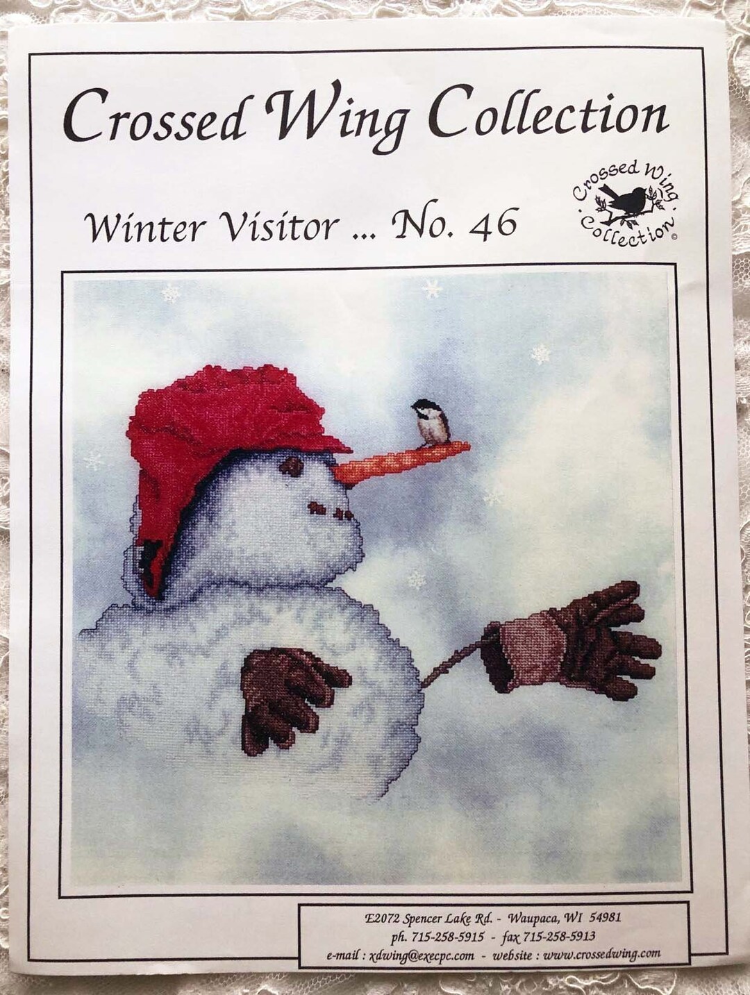 WINTER VISITOR SNOWMAN Crossed Wing Collection No. 46 Crossed Wing ...