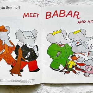 VINTAGE MEET BABAR and His Family Laurent De Brunoff Elephant Family Childs Book Random House ...