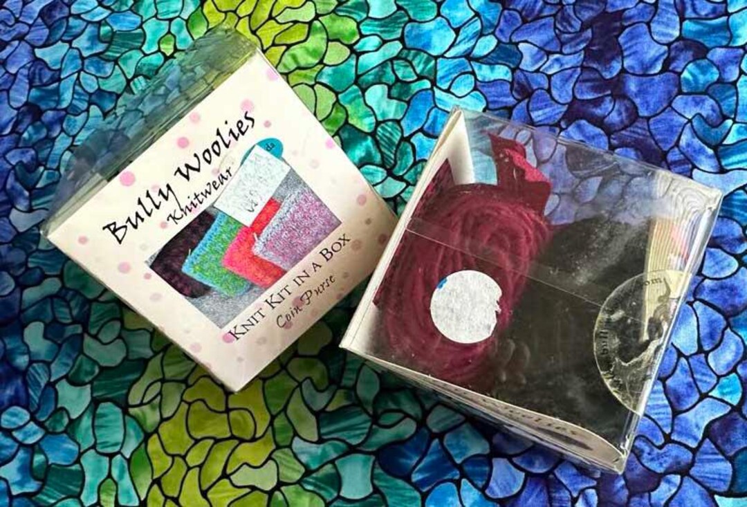 2 BULLY WOOLIES KITS From 2006 Knit Kit in a Box to Knit Coin Purses ...