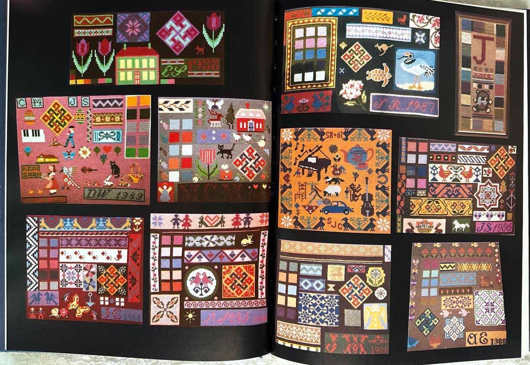 1990s ICELANDIC NEEDLEPOINT PATTERNS Hardbound Book Joan Sparey 40 Easy ...