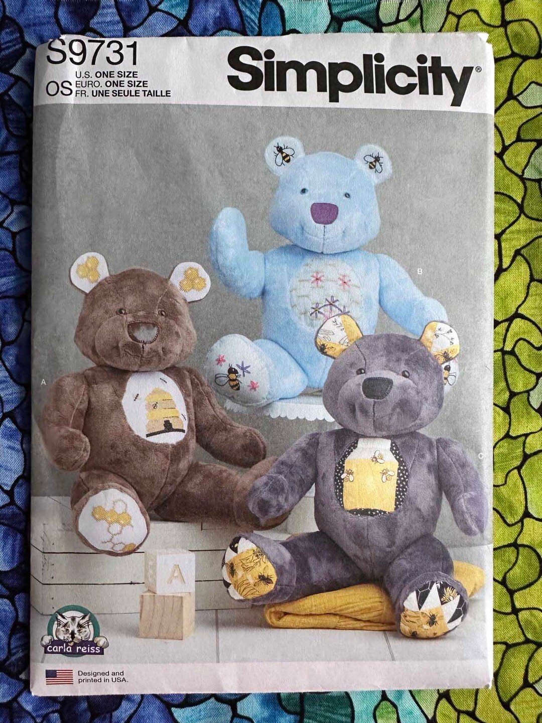 SIMPLICITY TEDDY BEAR Sewing Pattern for Y.O.U.R. N.E.E.D.L.E.W.O.R.K ...