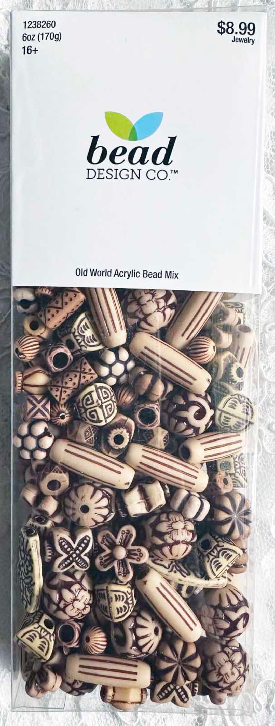OLD WORLD ACRYLIC Bead Mix by Bead Design Company 6 Ounces Discontinued ...