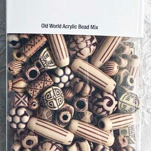 OLD WORLD ACRYLIC Bead Mix by Bead Design Company 6 Ounces Discontinued ...
