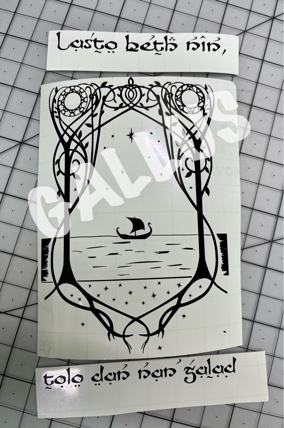 LOTR Lord of the Rings Arwens Flag Elvish SVG Silhouette - Etsy