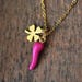 Good Luck Charms Necklace Chili Pepper Pendant Clover Leaf Pendant Boho ...