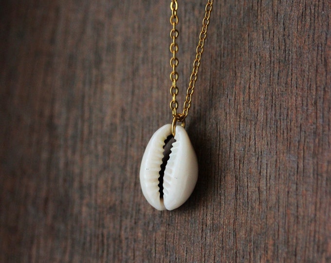 Cowry Shell Necklace Stainless Steel Chain Necklace Single - Etsy