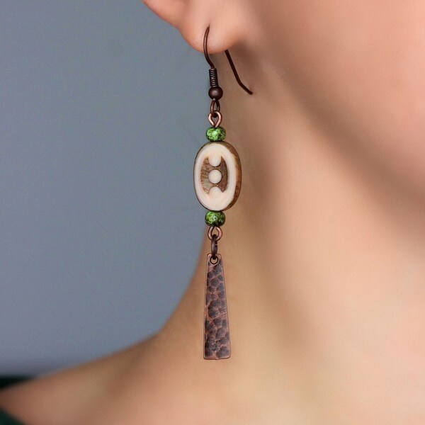 Rustic Earrings - Etsy