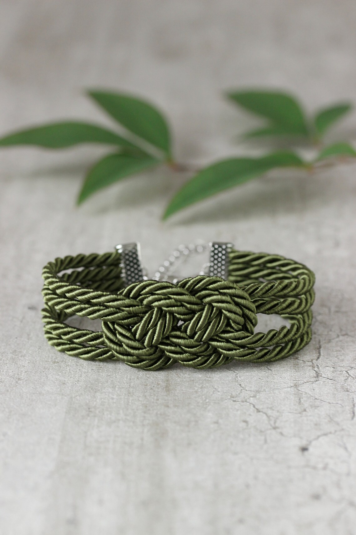 Forest Green Bracelet Rope Knot Bracelet Green Rope Bracelet - Etsy