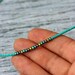 Thin Turquoise Color Choker Necklace Dainty Blue Green Necklace ...