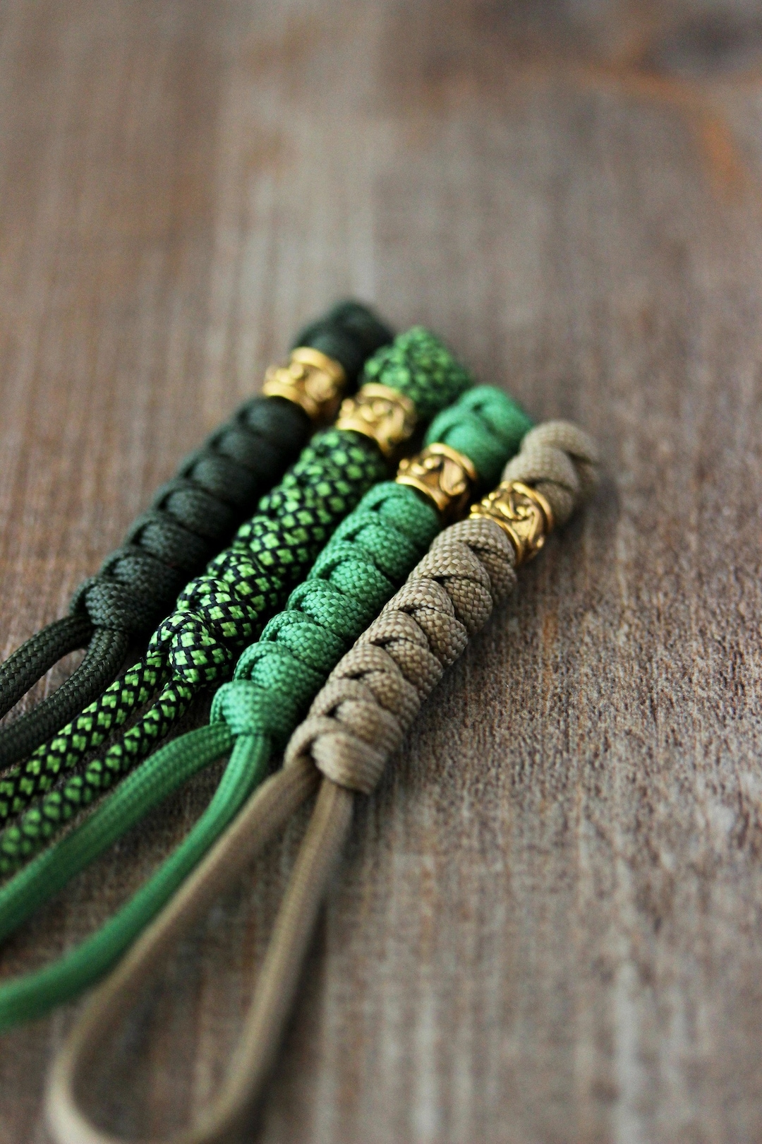 Keychain Paracord With Brass Bead Knife Lanyard Paracord Knife Tether ...