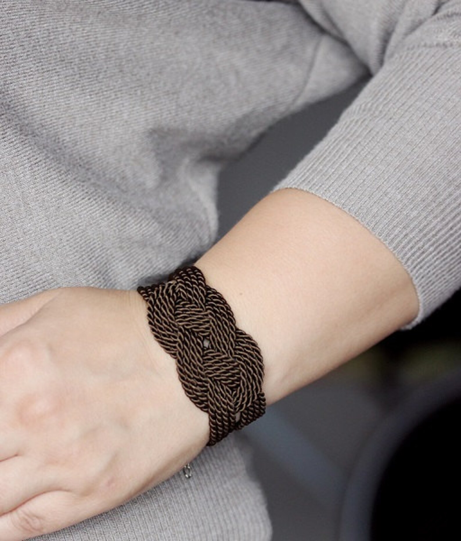 Brown Knot Bracelet Brown Bracelet Knot Bracelet Rope Bracelet | Etsy