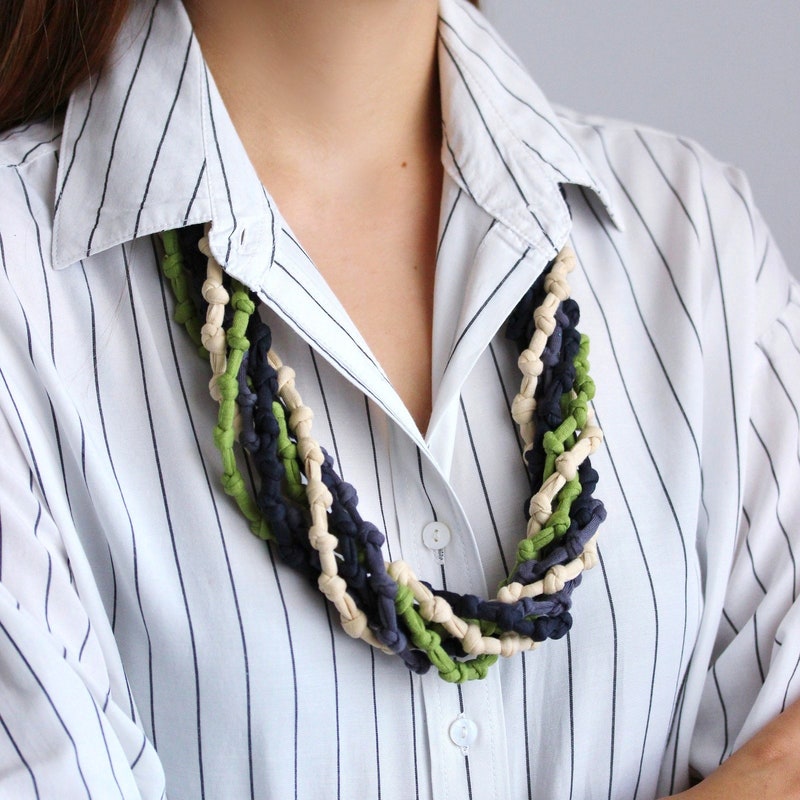 Fabric Necklace - Etsy