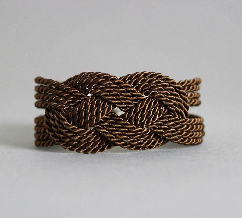 Brown Knot Bracelet Brown Bracelet Knot Bracelet Rope Bracelet | Etsy