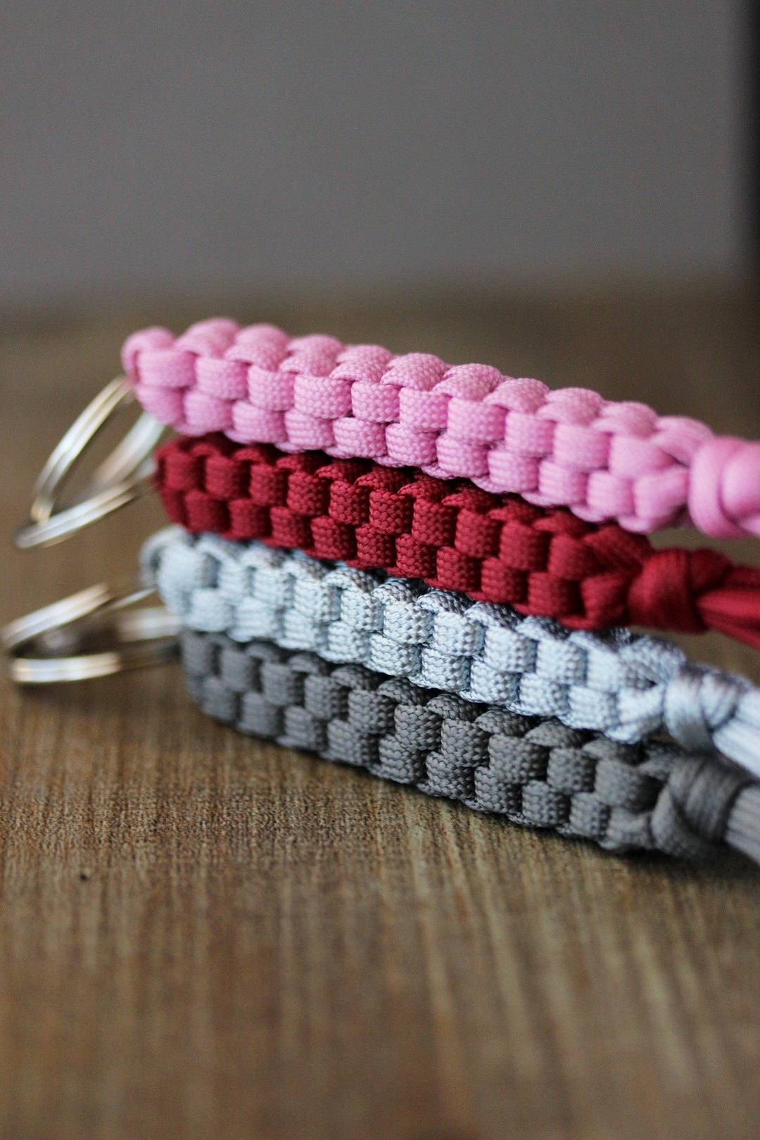 Braided Paracord Keychain Lanyard Cord Keychain Handle Paracord ...