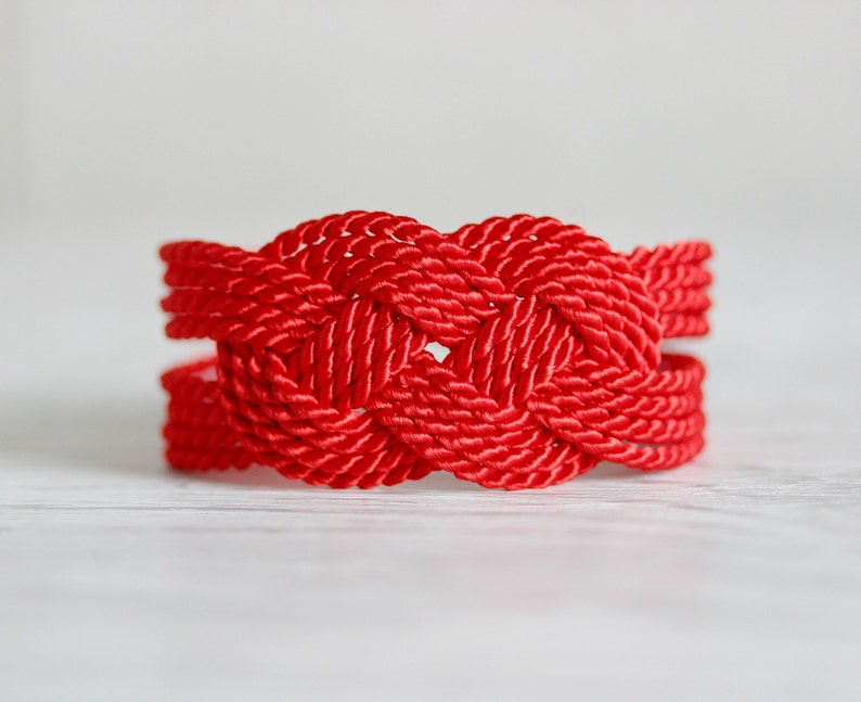 Red Rope Knot Bracelet Trendy Infinity Knot Bracelet Nautical | Etsy