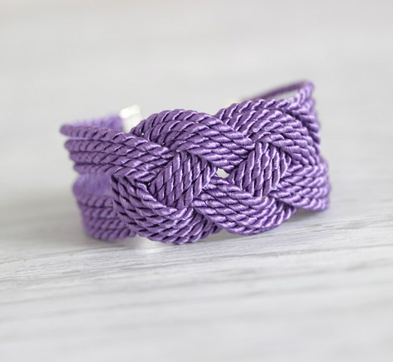Purple Rope Bracelet Infinity Knot Bracelet Purple Cord - Etsy Australia