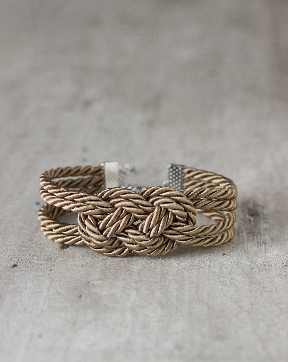 Brown Rope Bracelet Infinity Knot Bracelet Brown Knot Bracelet | Etsy