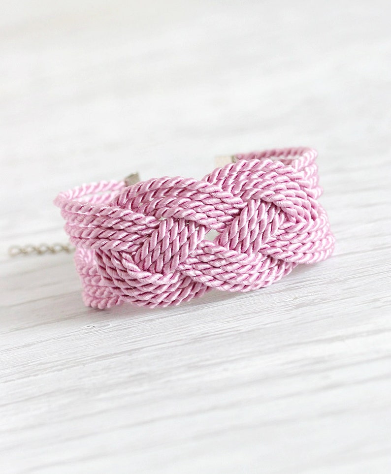 Pink Knot Bracelet Rope Knot Bracelet Pink Rope Bracelet Knot - Etsy