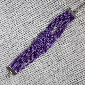 Purple Rope Bracelet Infinity Knot Bracelet Purple Cord Bracelet Knot ...