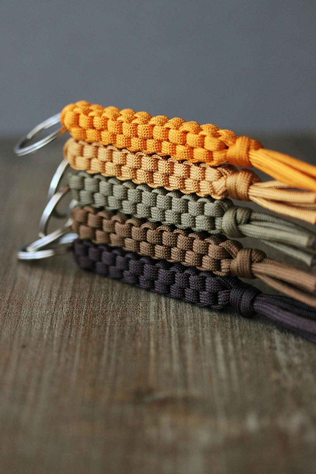 Braided Paracord Keychain Lanyard Cord Keychain Handle Paracord ...