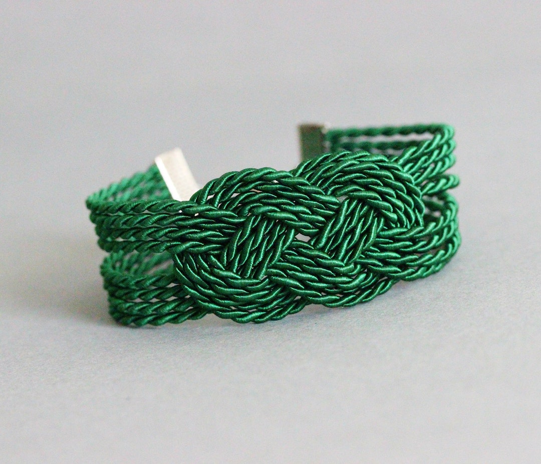 Green Rope Bracelet Green Knot Bracelet Sailor Knot Bracelet Rope ...