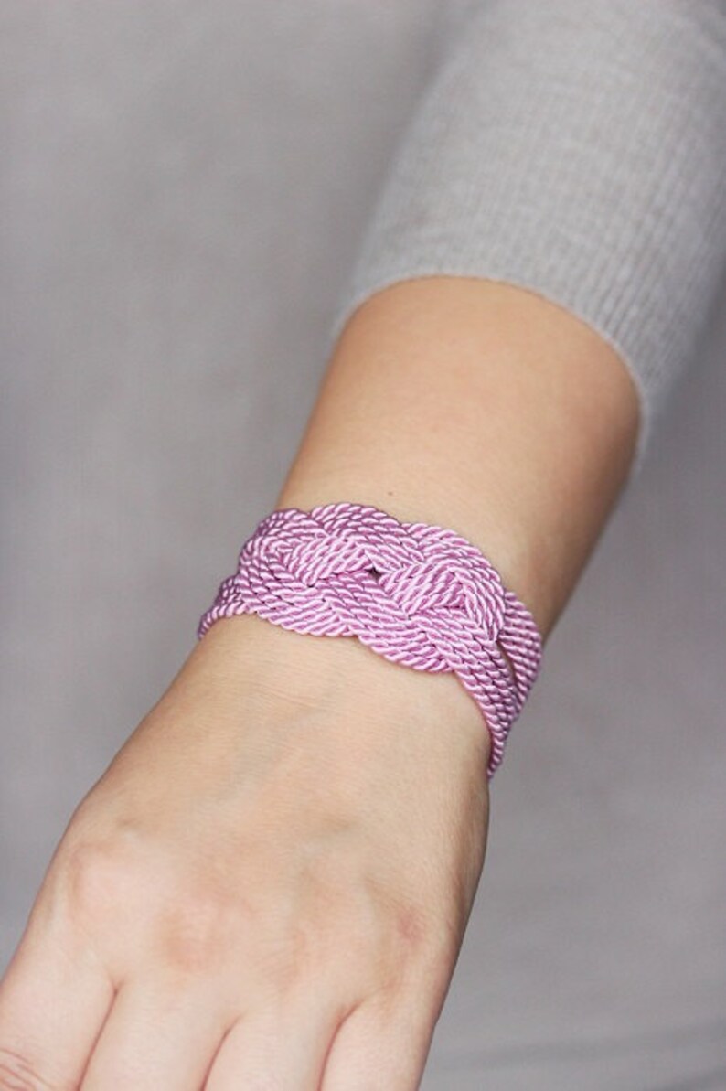 Pink Knot Bracelet Rope Knot Bracelet Pink Rope Bracelet Knot | Etsy