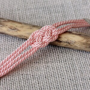 Delicate Pink Knot Bracelet Rope Knot Bracelet Baby Shower Gift Pink ...