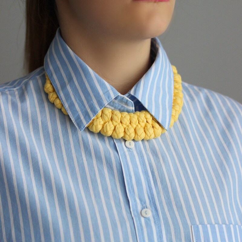 Fabric Bib Necklace - Etsy