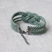Green Gray Rope Bracelet Green Knot Bracelet Friendship Bracelet Love ...