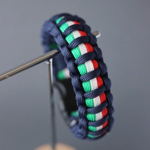 Blue Navy Italian Team Paracord Braided Bracelet Italy Sports Team ...