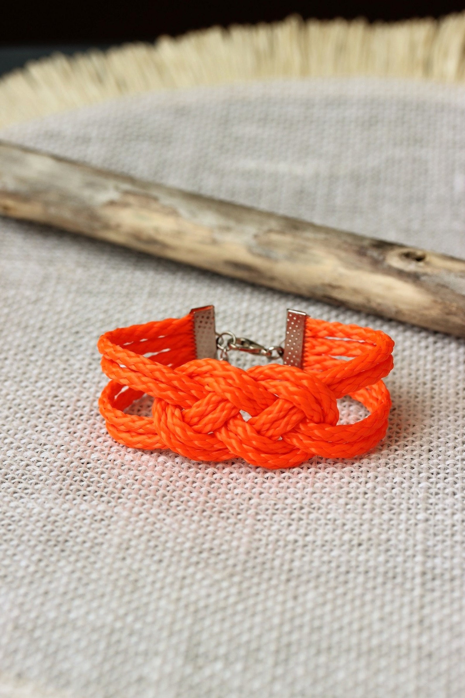 Neon Orange Rope Bracelet Bright Summer Bracelet Green - Etsy