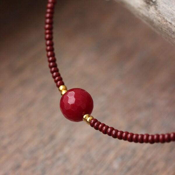 Red Ruby Necklace - Etsy