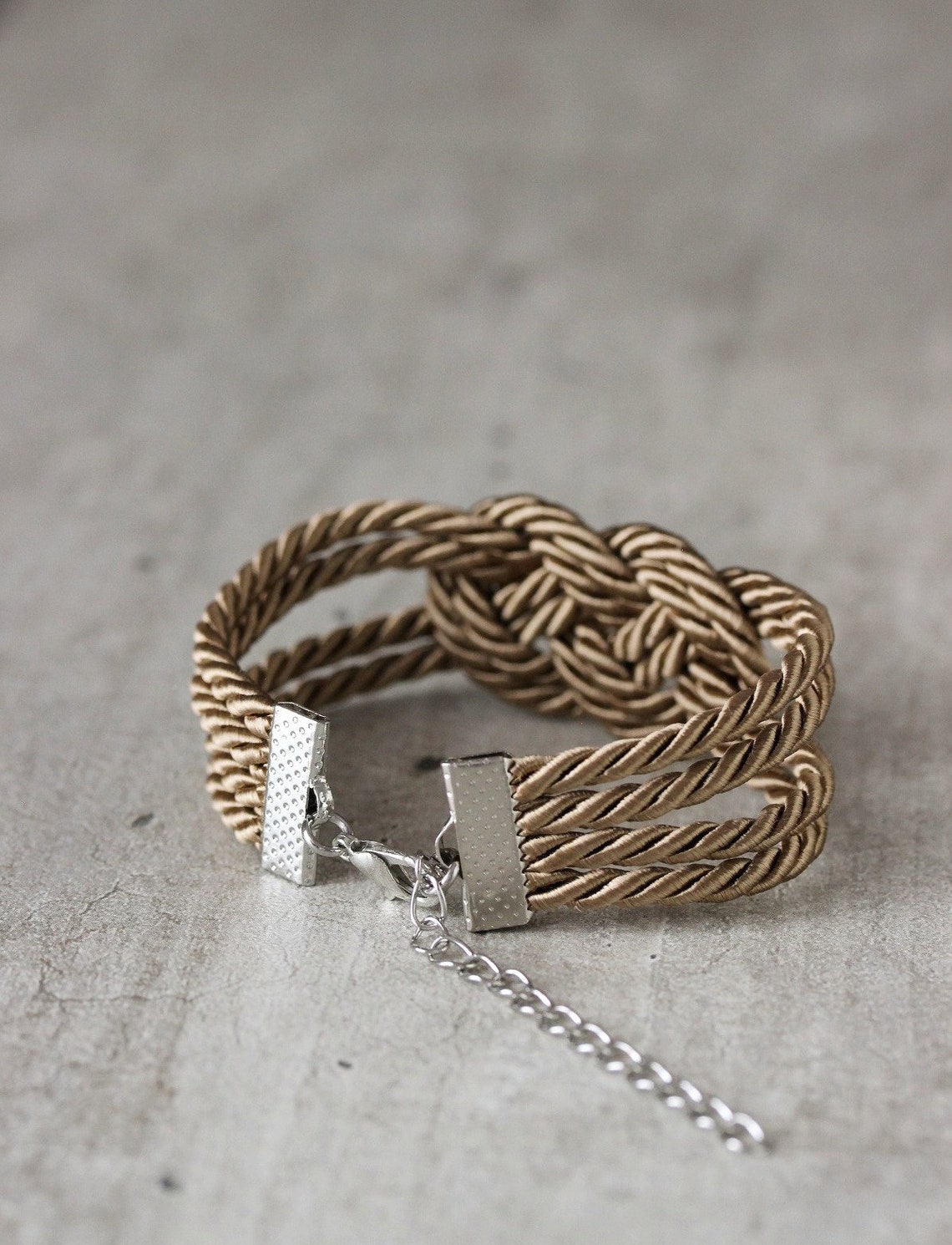 Brown Rope Bracelet Infinity Knot Bracelet Brown Knot Bracelet | Etsy