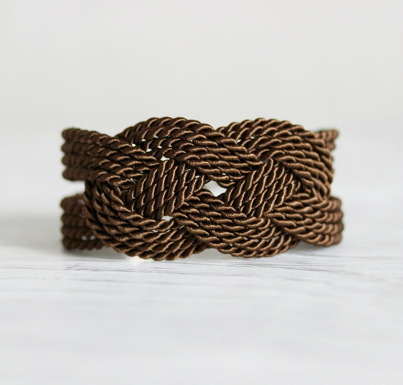Brown Knot Bracelet Brown Bracelet Knot Bracelet Rope Bracelet - Etsy