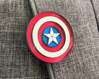 Captain America Shield Pin Button Badge - Etsy