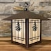 Prairie Style Lantern, Arts and Crafts Era Decor, Lime Olive Orange ...